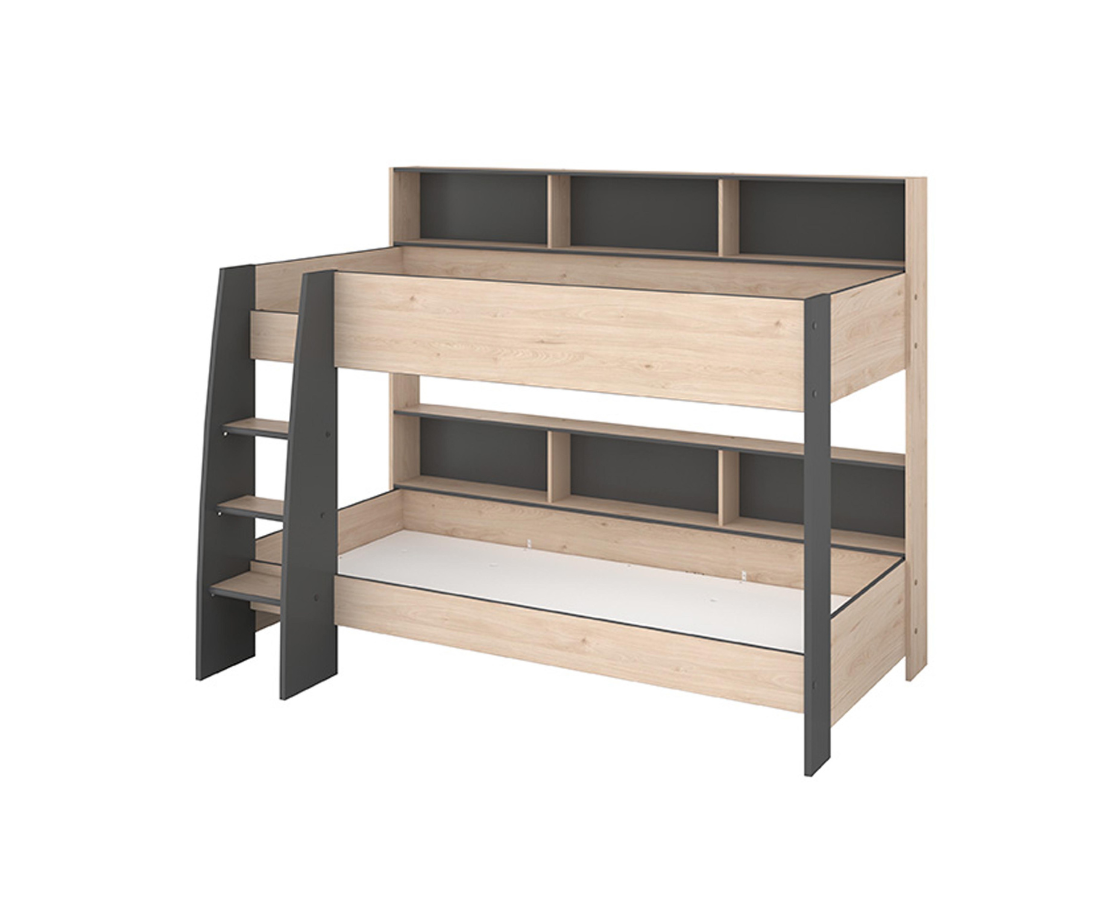 Aslan Bunk Bed - Oak & Anthracite – OGEL KIDS BEDS